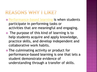 performance based presentation | PPT