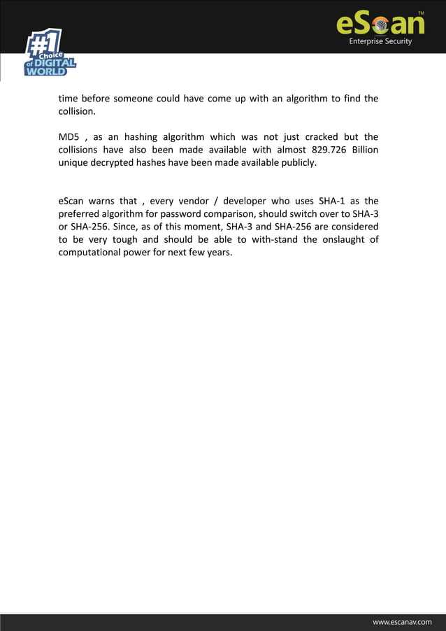 SHA-1 Collision Found - eSCan | PDF