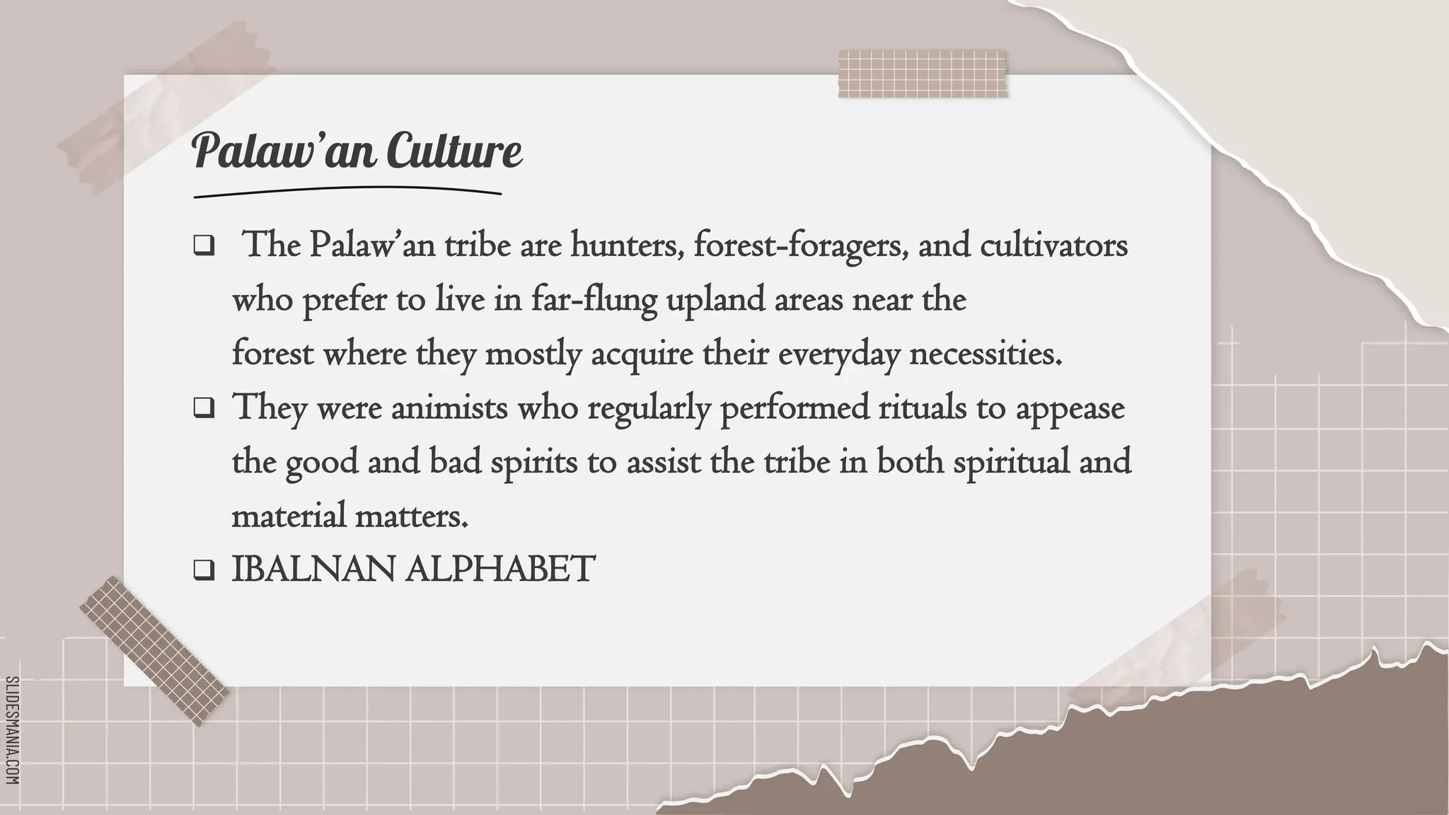 Palawanun Tribe, kultura, tradisyon, relihiyon | PPTX