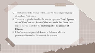 Palawanun Tribe, kultura, tradisyon, relihiyon | PPT