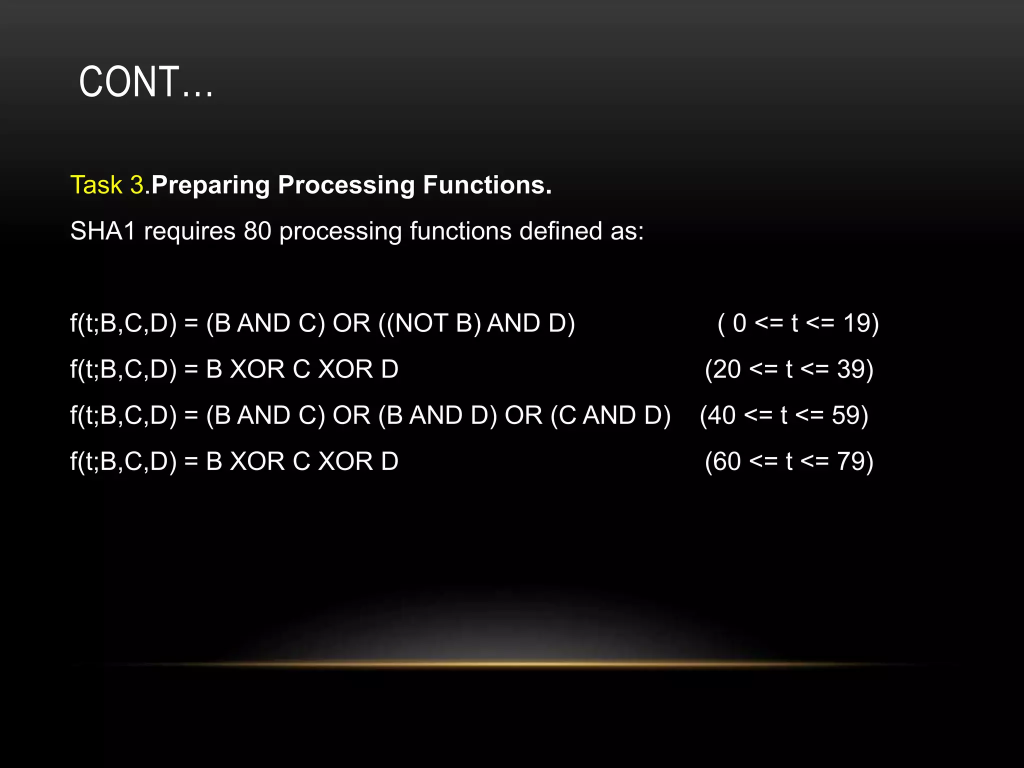 Sha 1 Algorithm Ppt