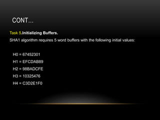 SHA 1 Algorithm.ppt