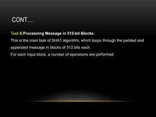 SHA 1 Algorithm.ppt