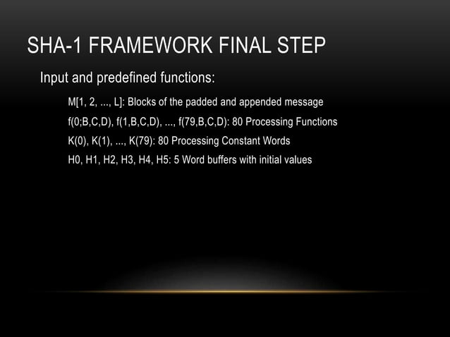 SHA 1 Algorithm.ppt