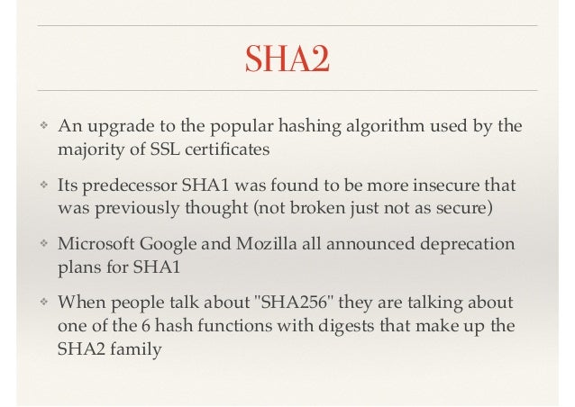 The SSL Problem and How to Deploy SHA2 Certificates