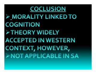 Shaakera subjee kohlberg seminar | PPT