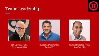 Shaan diwanji twilio company report | PPT