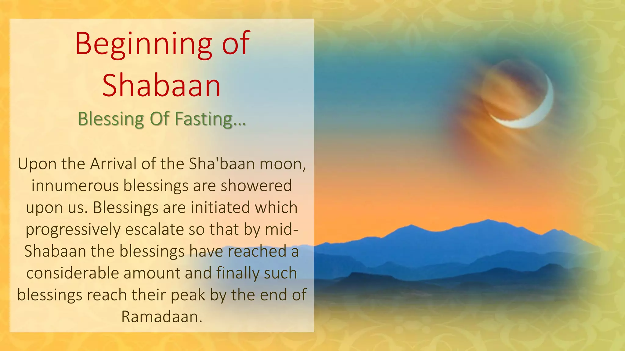 The Islamic Month of Shaban | PDF
