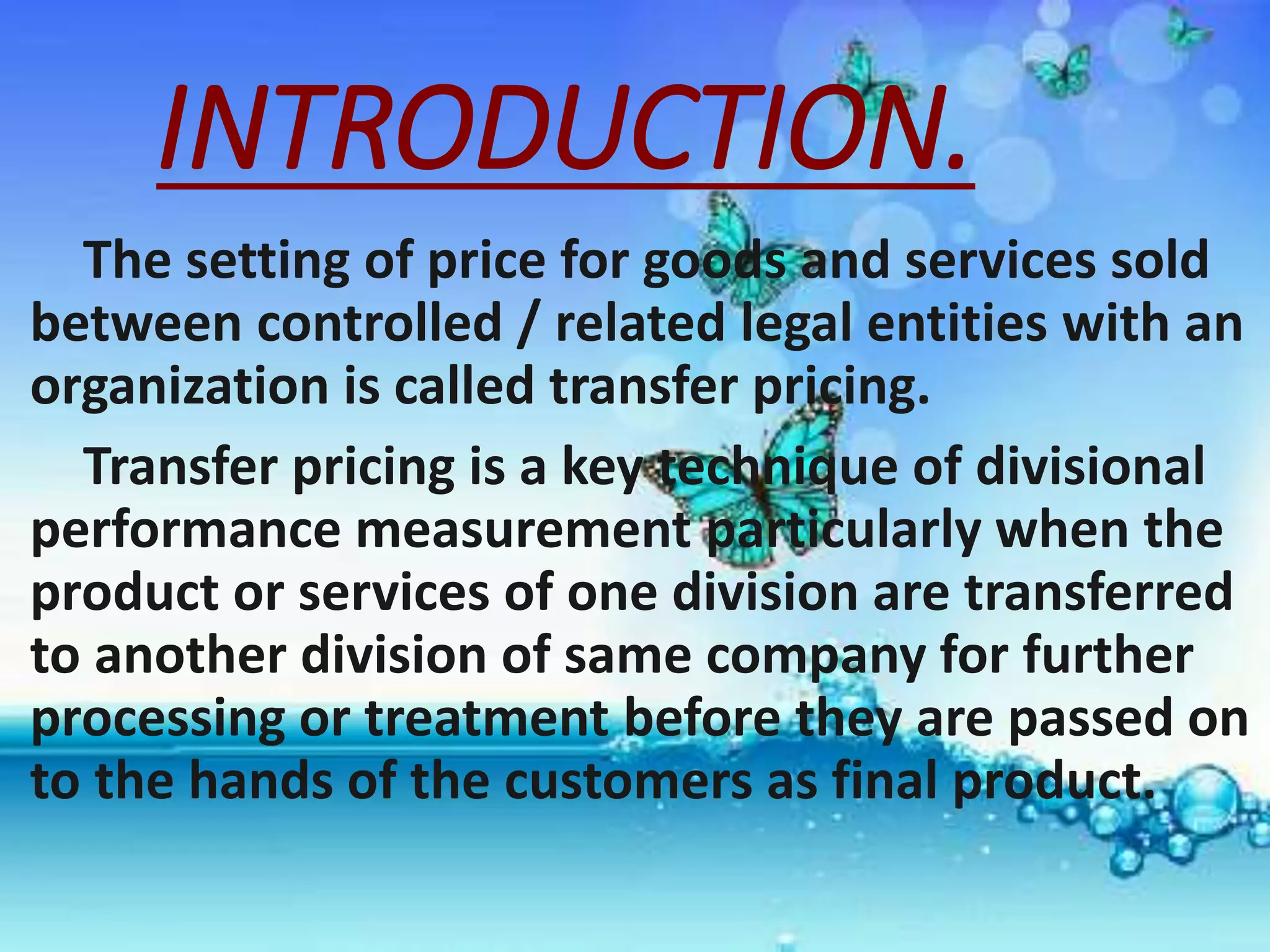 International Transfer Pricing Methods | PPTX
