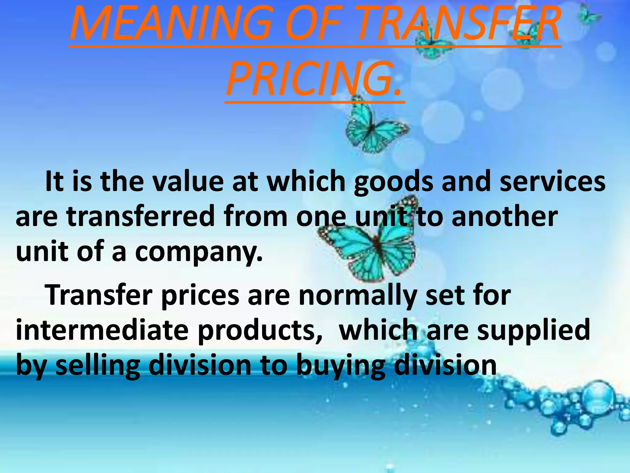 International Transfer Pricing Methods | PPTX