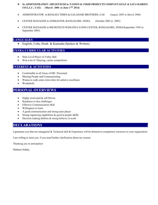 Shabana cv | DOC