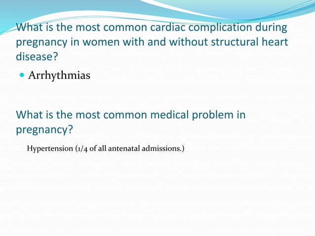 ESC guidelines on Cardiovascular diseases during pregnancy | PPT