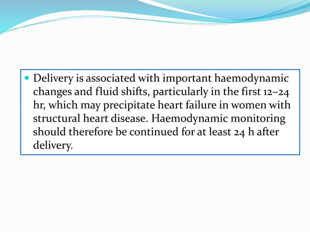 ESC guidelines on Cardiovascular diseases during pregnancy | PPT