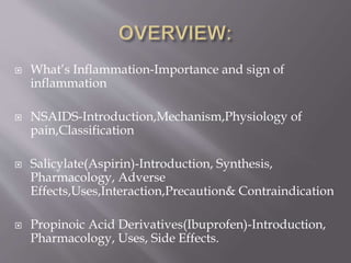 NSAIDS(NON-STEROIDAL ANTI INFLAMMATORY DRUGS) | PPTX