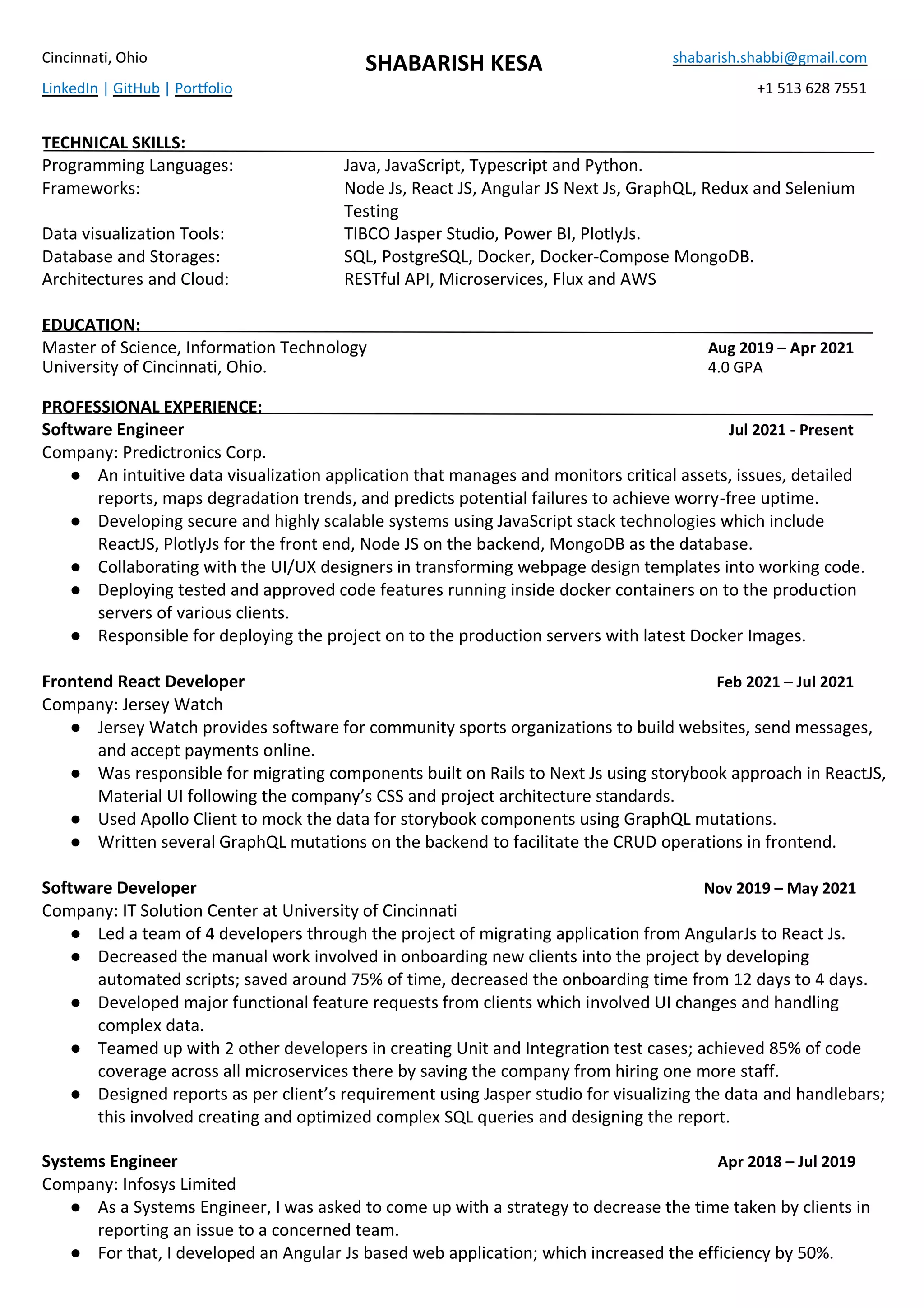 Shabarish kesa resume_new | PDF