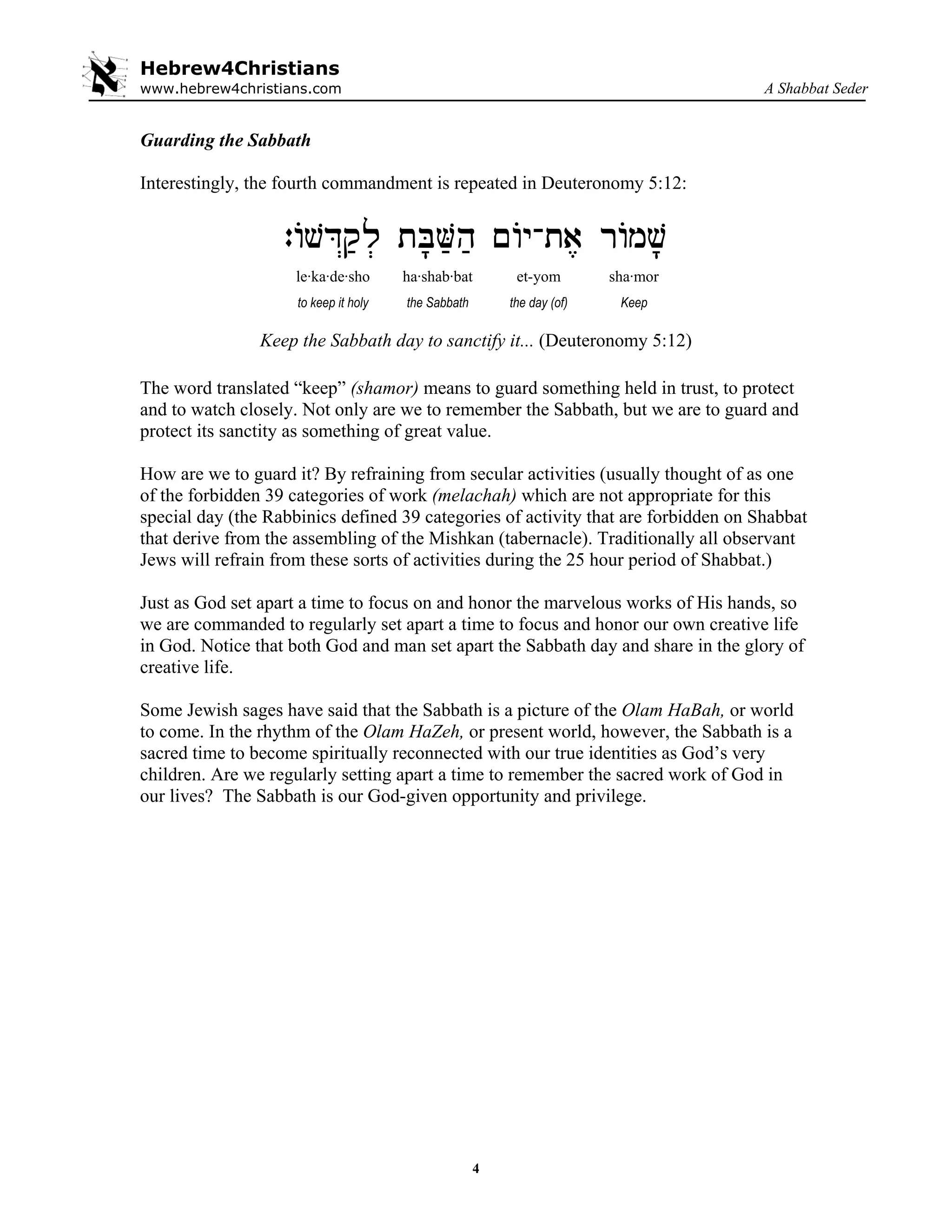 Shabbat sederguide | PDF