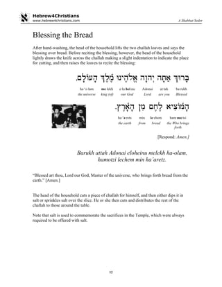 Shabbat sederguide | PDF