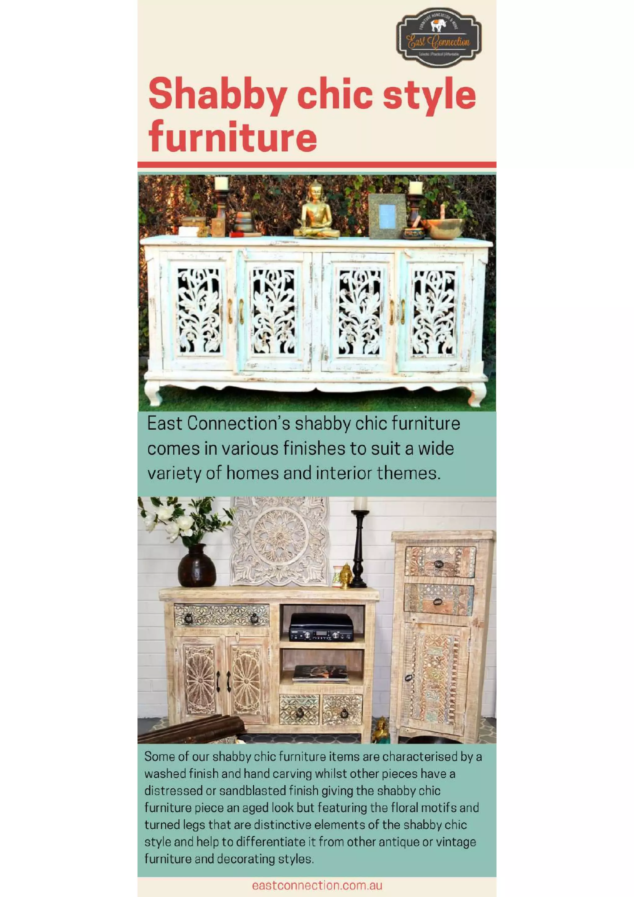 Shabby chic style furniture - East Connection | PDF