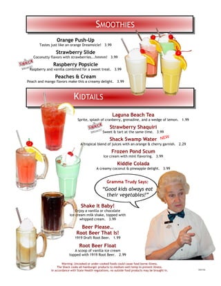 Shack Kids Menu | PDF