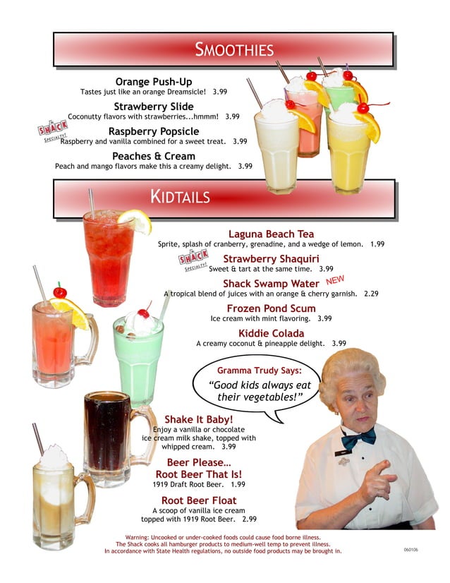 Shack Kids Menu | PDF