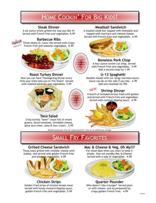 Shack Kids Menu | PDF