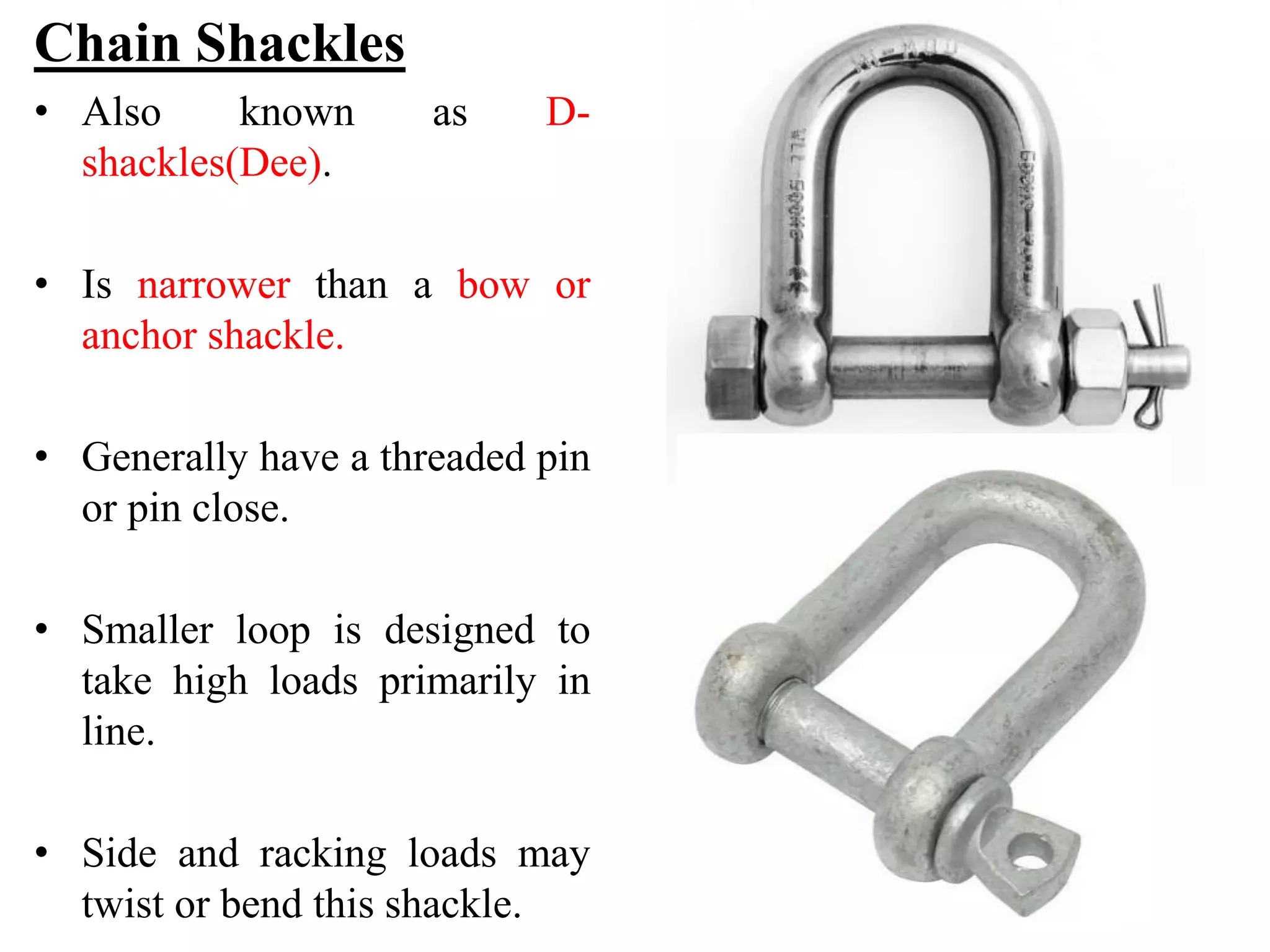 TYPES OF SHACKLES (With Pictures) | PPTX