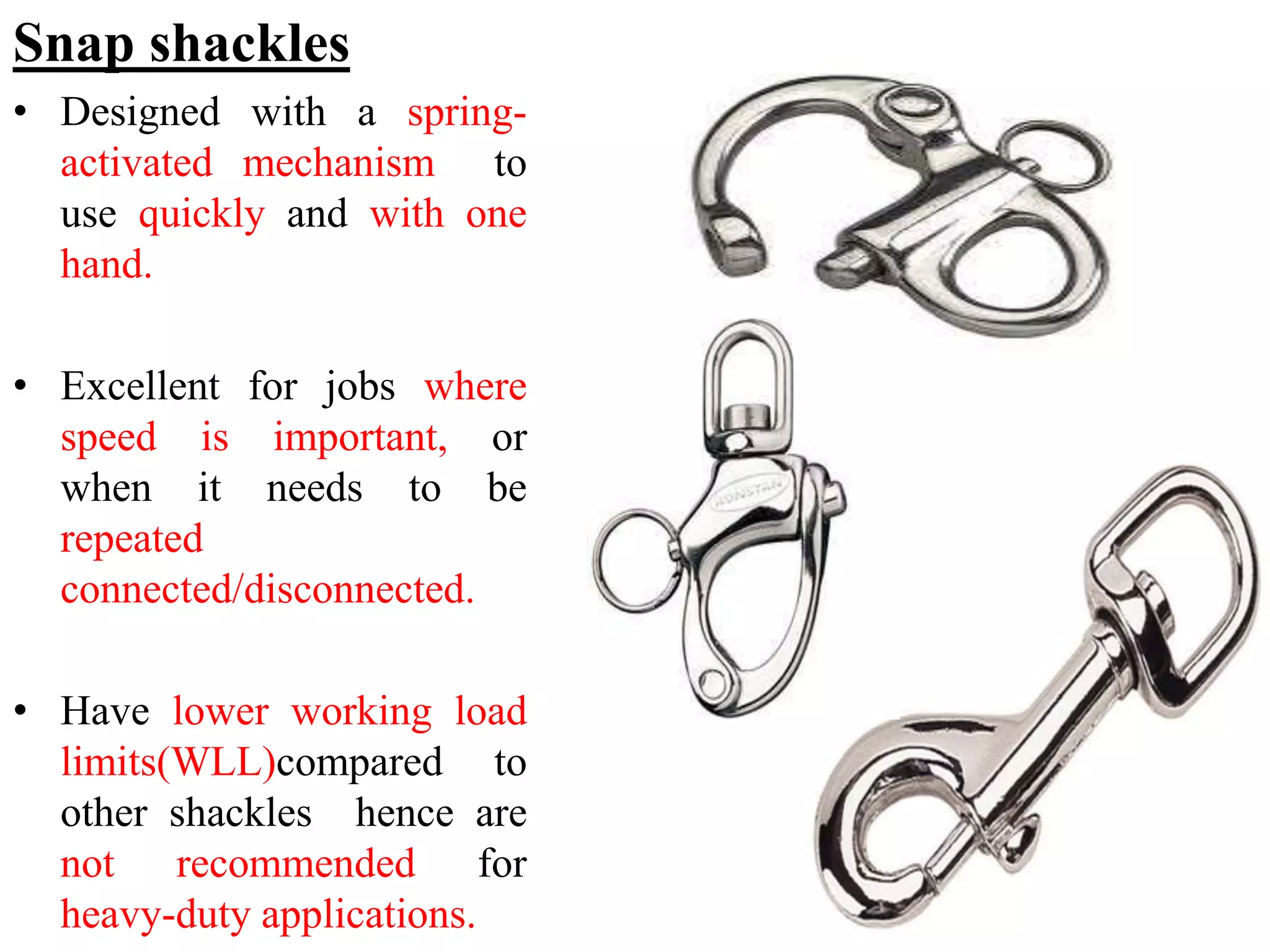 TYPES OF SHACKLES (With Pictures) | PPTX