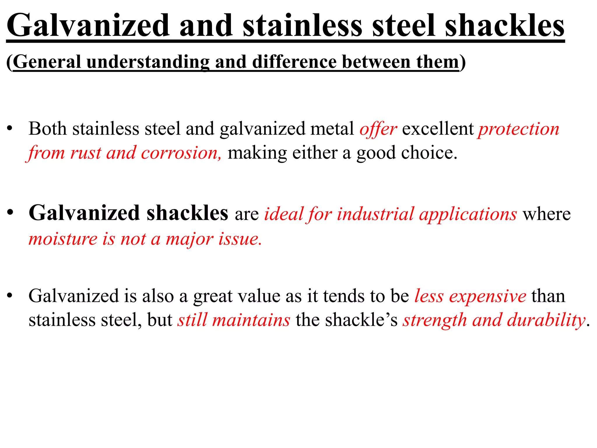 TYPES OF SHACKLES (With Pictures) | PPTX