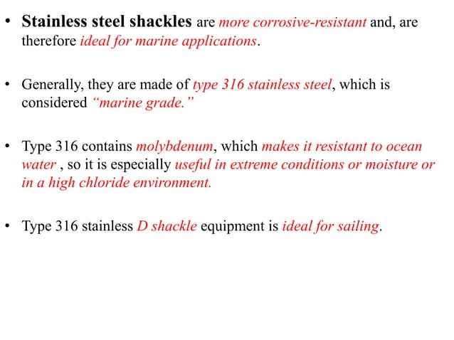 TYPES OF SHACKLES (With Pictures) | PPTX