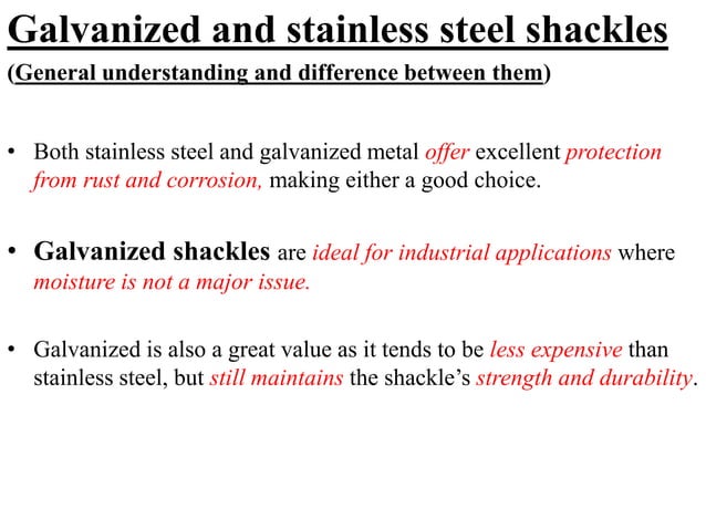 TYPES OF SHACKLES (With Pictures) | PPTX