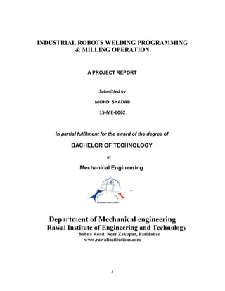 Industrial robots Welding programming and milling operations | PDF