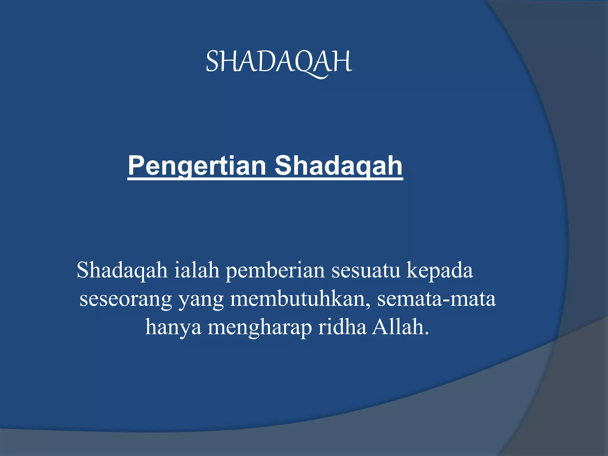 PPT SHADAQAH, HIBAH DAN HADIAH | PPTX