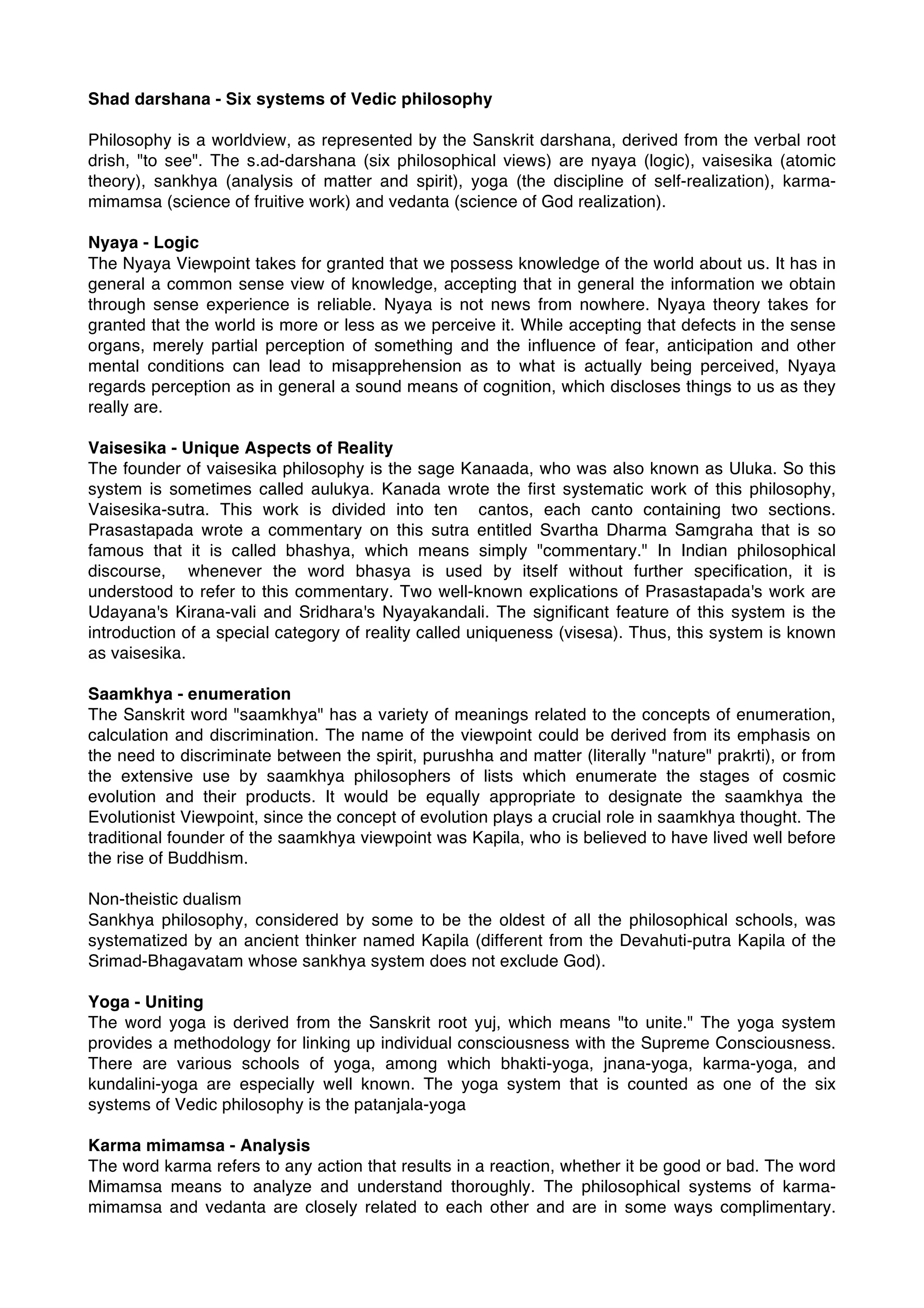 Shad Darshana And More | PDF