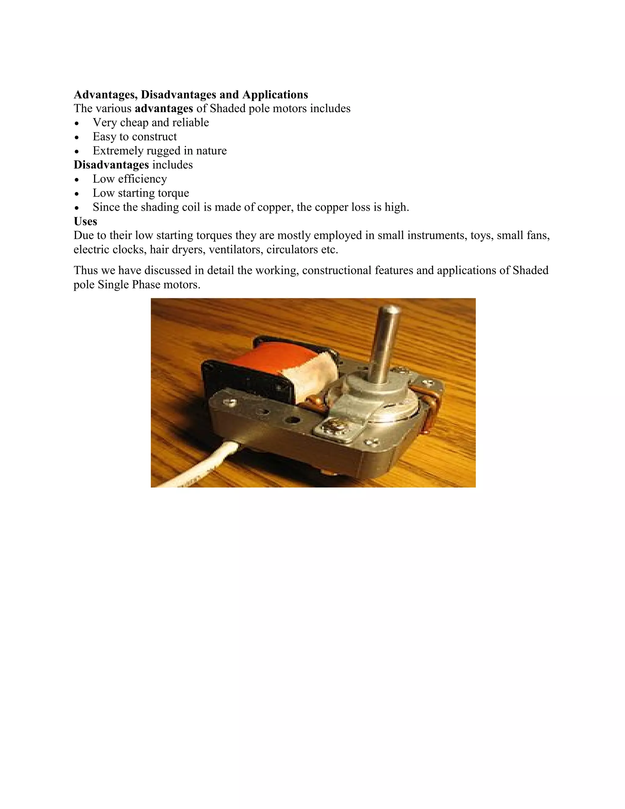 To study of Shaded pole Induction motor | PDF