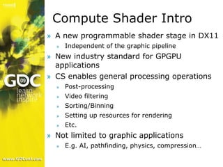 Shader model 5 0 and compute shader | PPTX