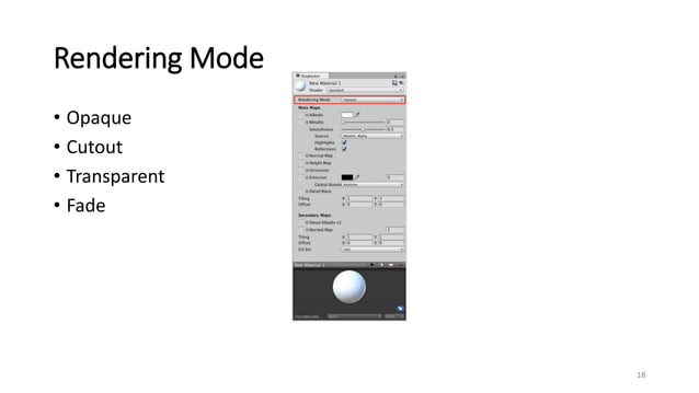 Shaders And Standard Shader In Unity Pptx 3 D Graphics Computer Software And Applications