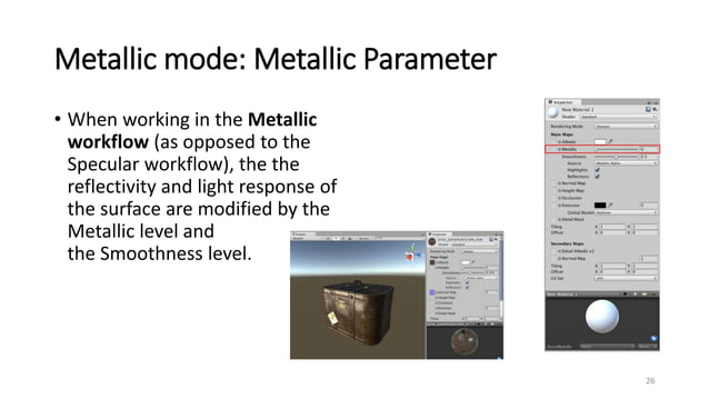 Shaders And Standard Shader In Unity Pptx 3 D Graphics Computer