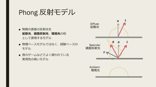 シェーダ勉強会 第2回 Phong モデルとテクスチャマッピング | PDF