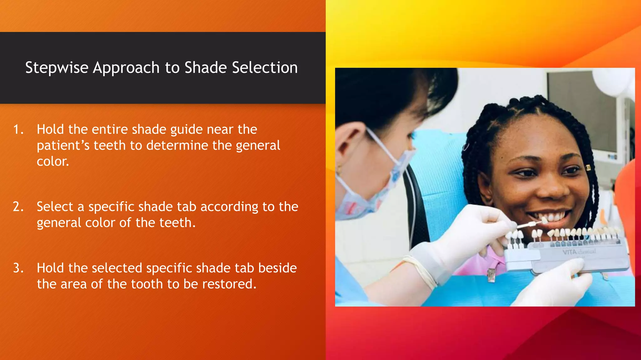 Shade selection in composite restorations | PPTX