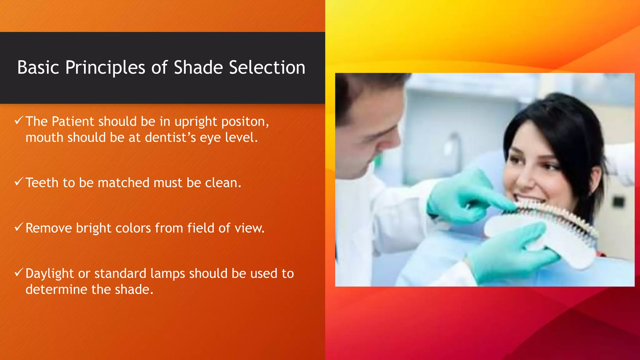 Shade selection in composite restorations | PPTX