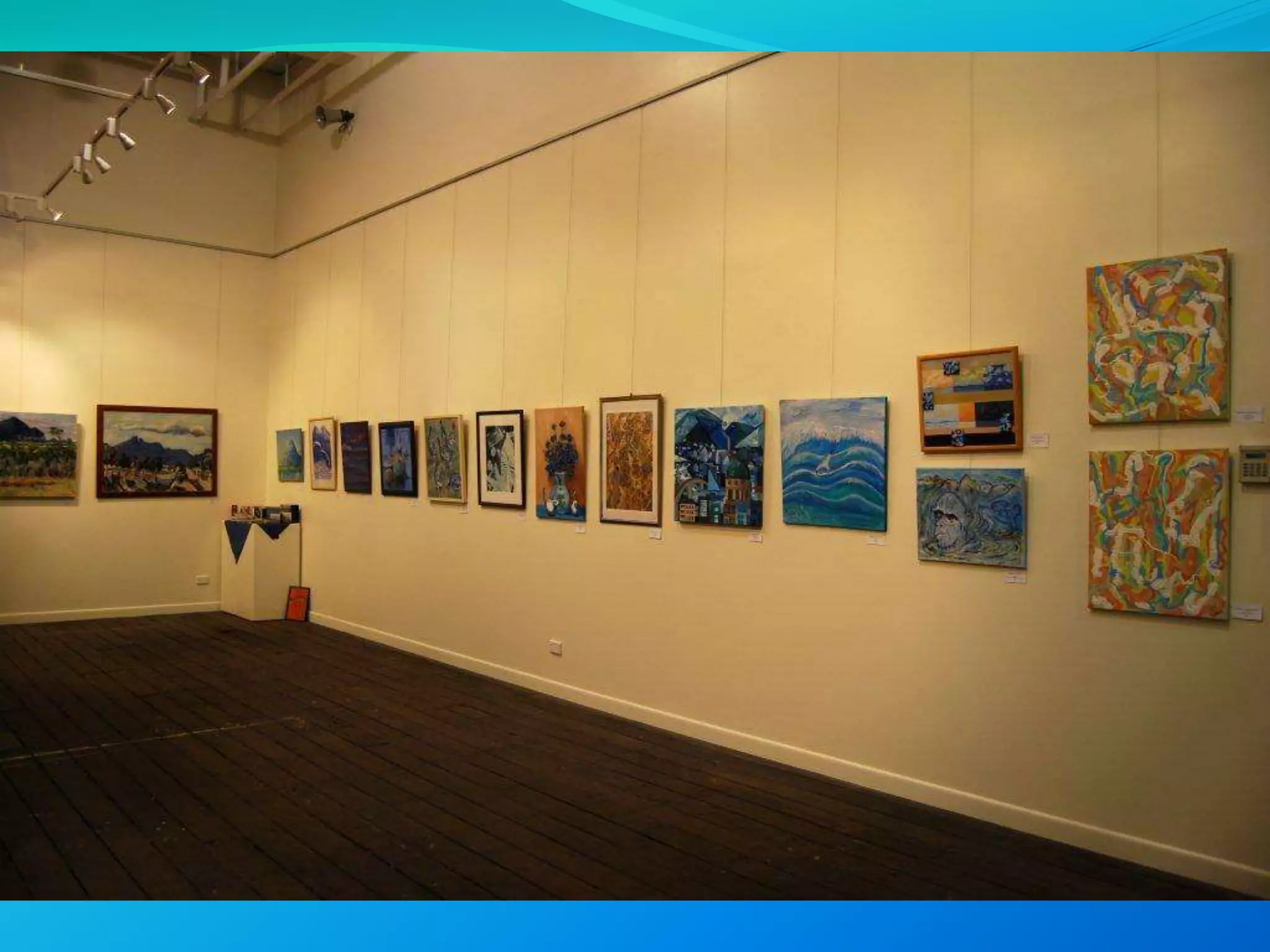 Shades of blue art exhibition | PPTX | Painting | Arts and Crafts