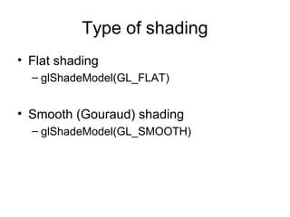 Shading and two type of shading flat shading and gauraud shading with ...