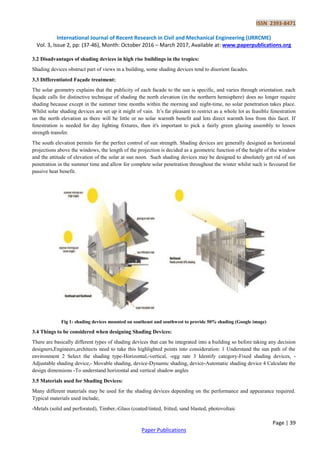 Shading Devices in High Rise Buildings in the Tropics | PDF