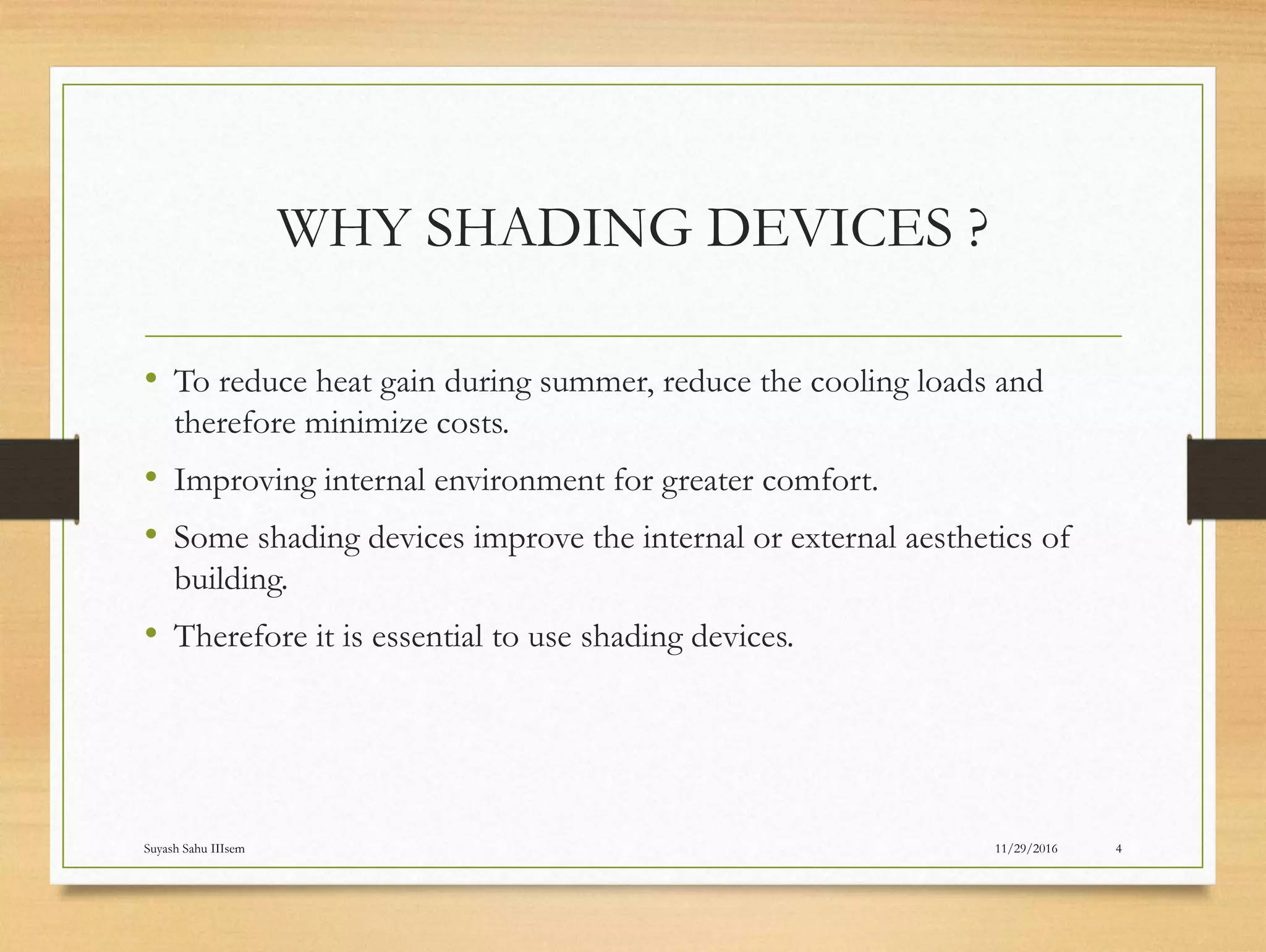 Shading Devices | PPTX