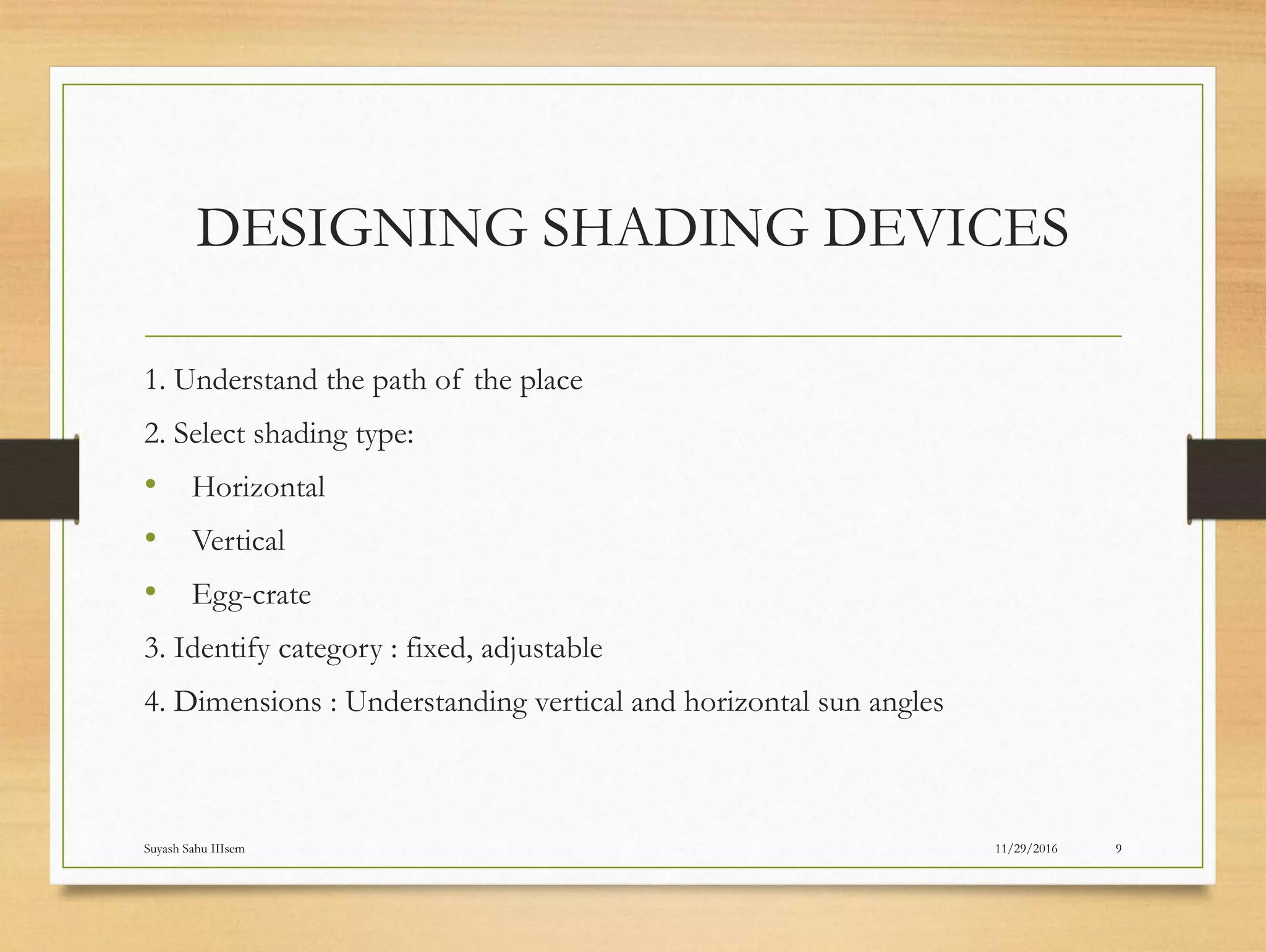 Shading Devices | PPTX