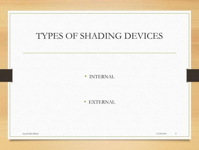 Shading Devices | PPTX