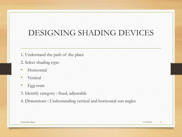 Shading Devices | PPTX