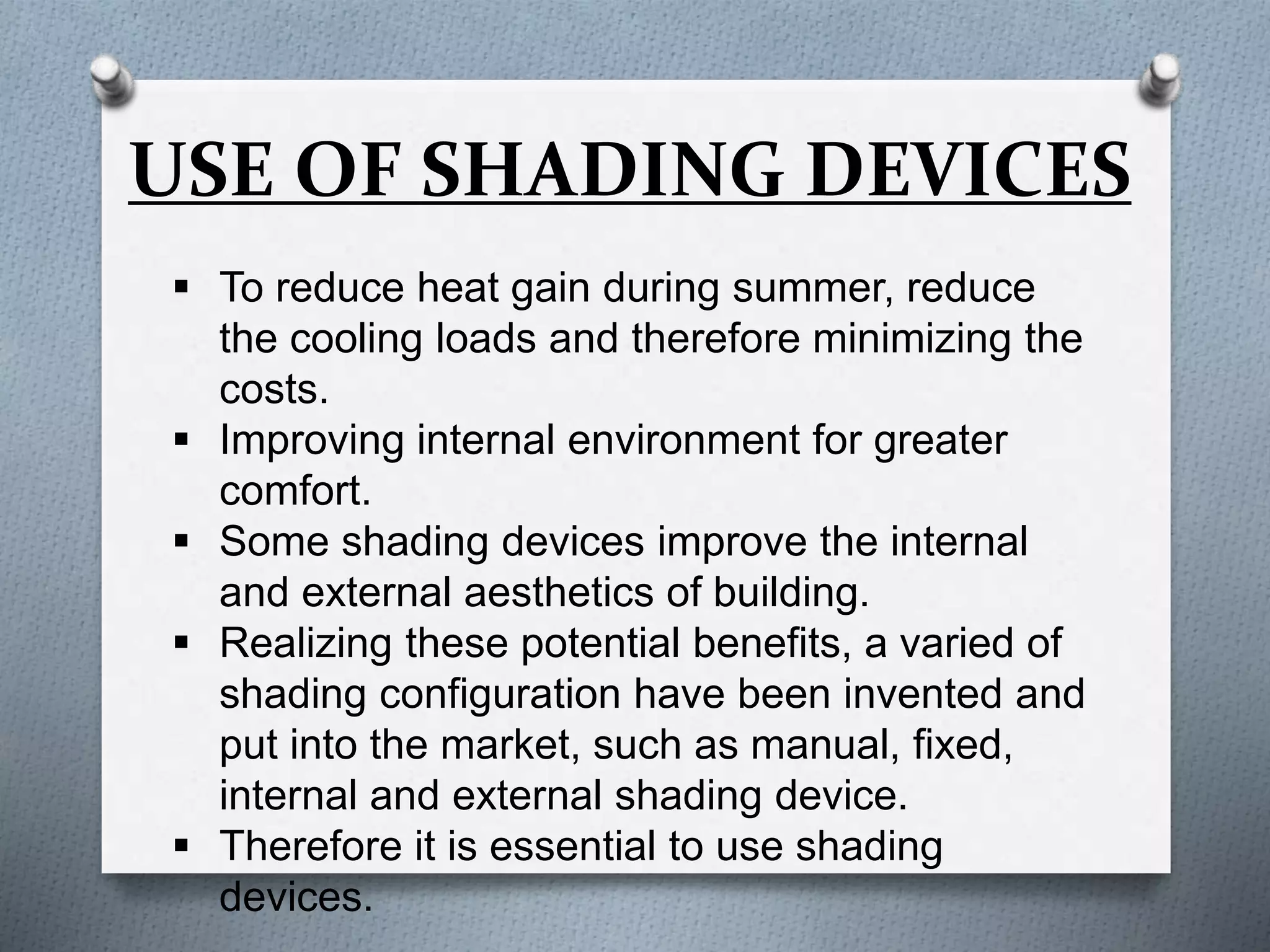 Shading devices ppt | PPTX