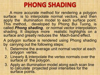 Shading methods | PPTX | 3-D Graphics | Computer Software and Applications