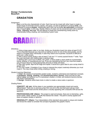 Assignment: Gradation | DOC